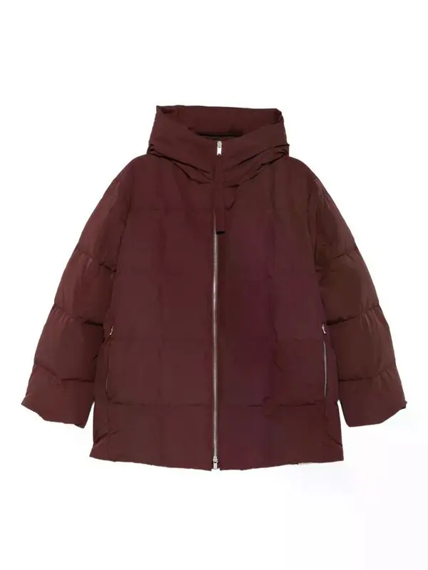 JIL SANDER Hooded Padded Jacket - Red