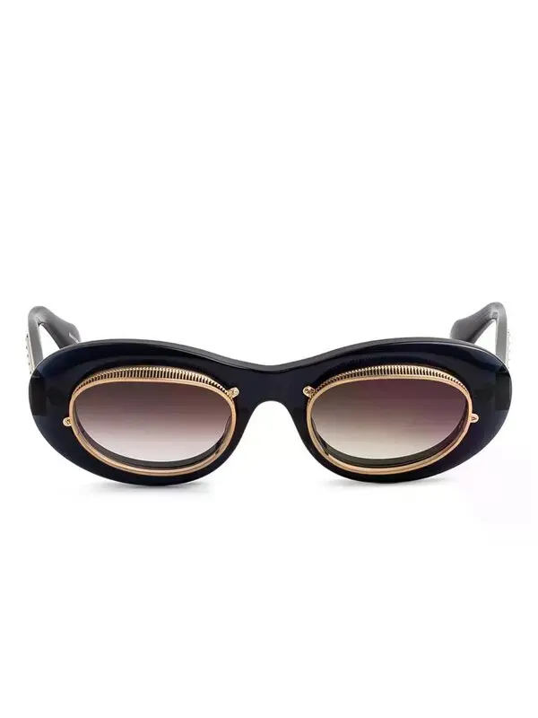 Matsuda Oval-frame Sunglasses - Blue