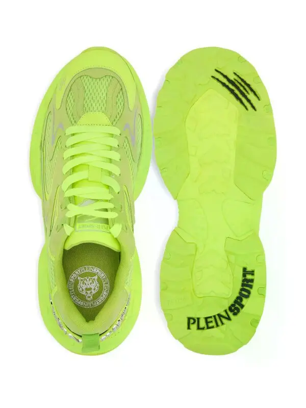 PLEIN SPORT Pulse X Mesh Sneakers - Yellow