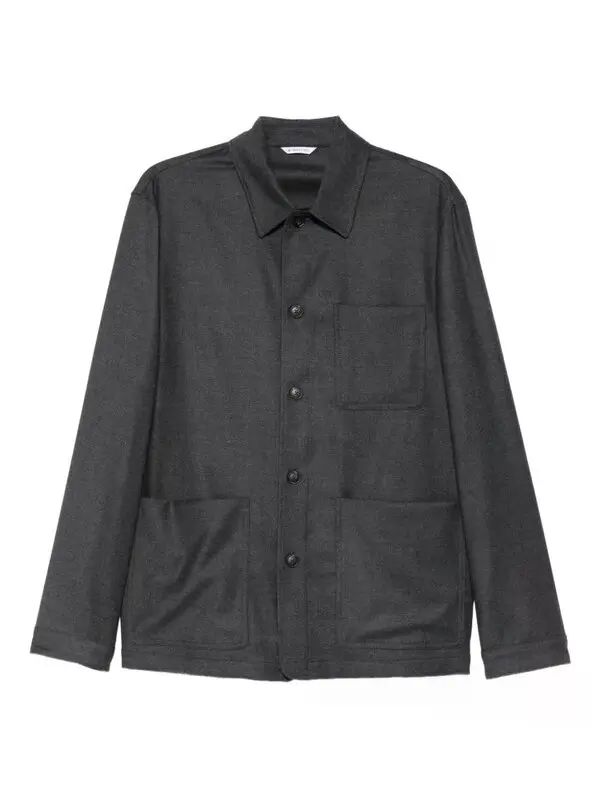 MANUEL RITZ Patch-pocket Shirt Jacket - Grey
