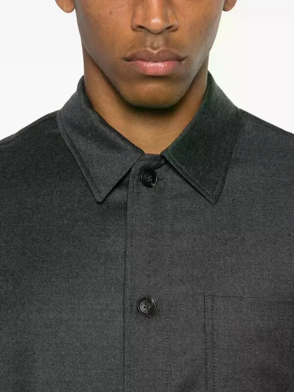 MANUEL RITZ Patch-pocket Shirt Jacket - Grey