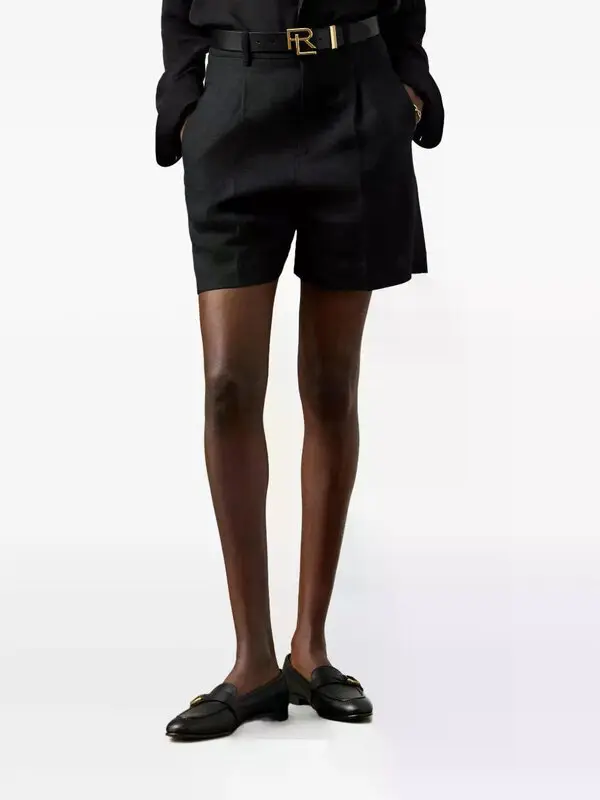 Ralph Lauren Pleated Linen Tailored Shorts