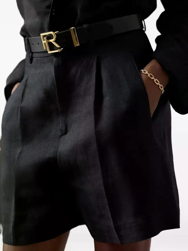 Ralph Lauren Pleated Linen Tailored Shorts