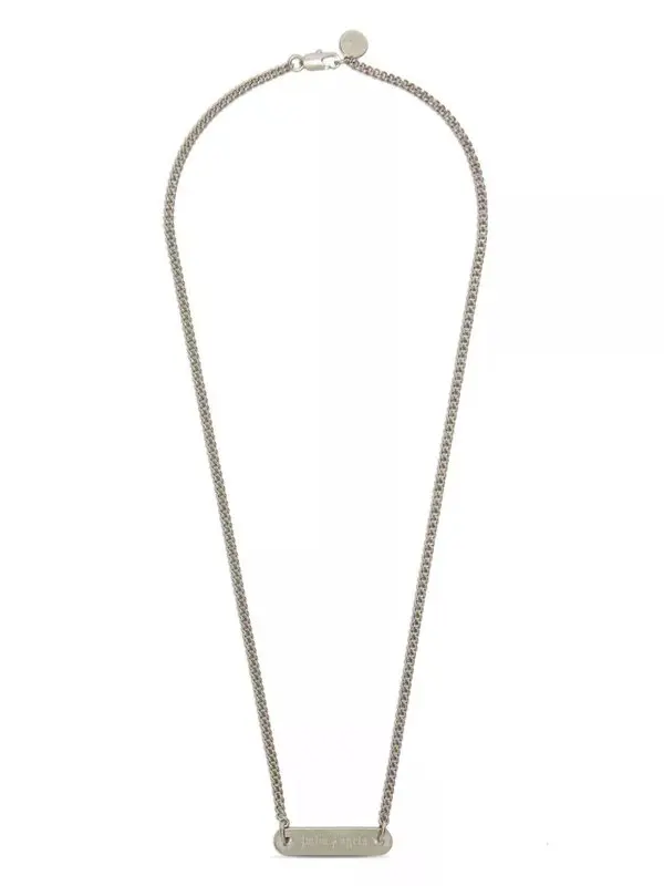 Palm Angels Logo-engraved Necklace - Silver