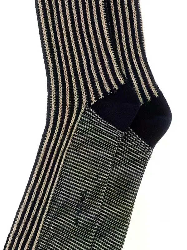 ANT45 Striped Ribbed Capri Socks