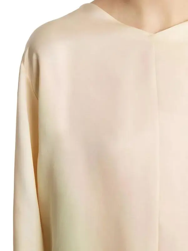 Khaite Durion Tie-back Blouse - Neutrals