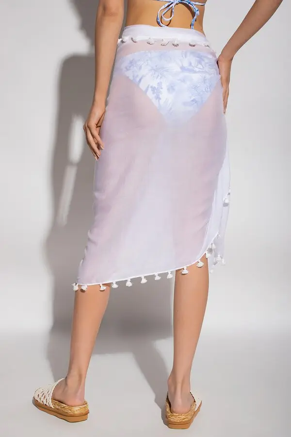 Melissa Odabash Fringed Sarong - White
