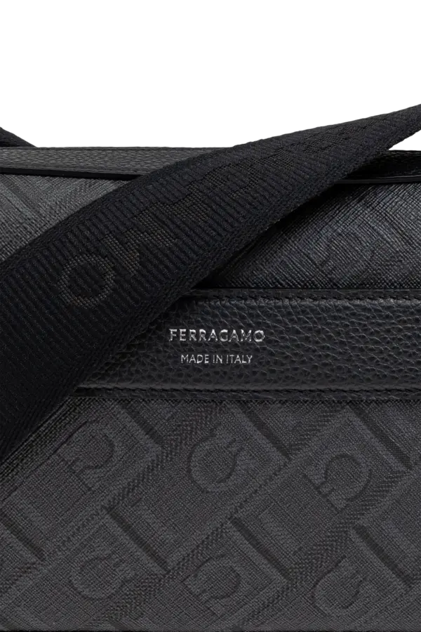 FERRAGAMO Shoulder Bag With Monogram - Grey