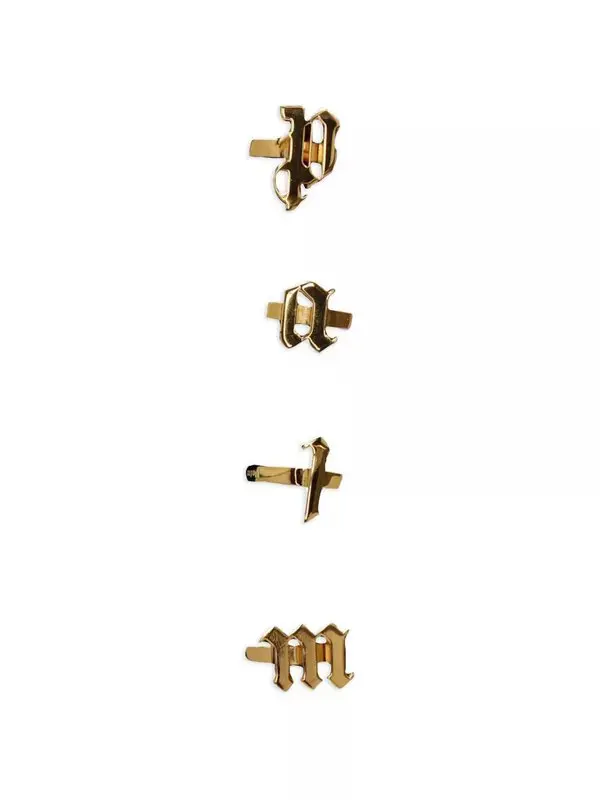 Palm Angels Logo Lettering Ring - Gold