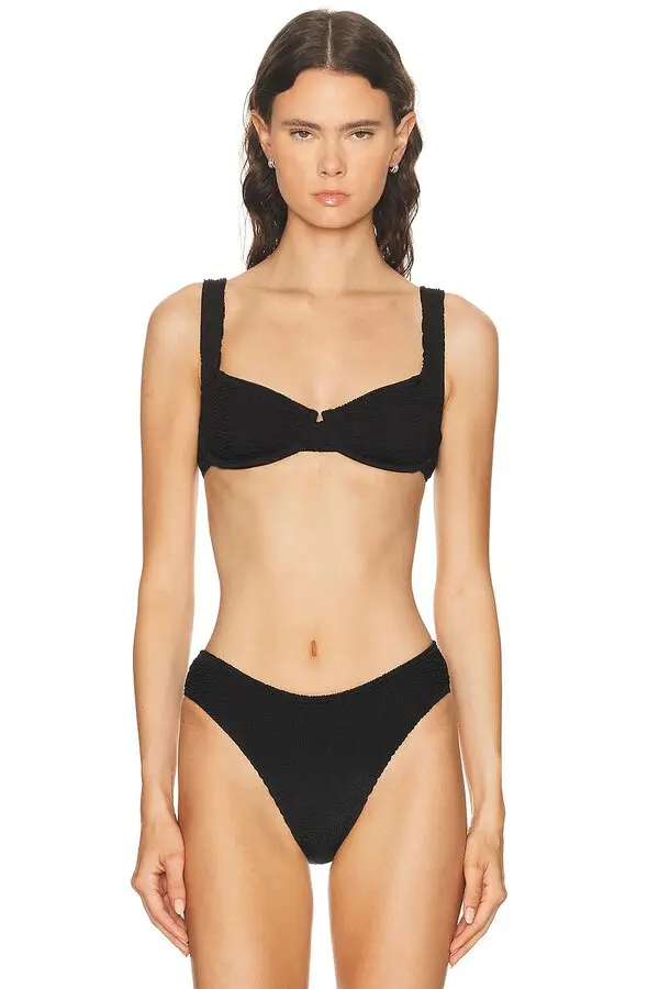 Bond Eye Levi Balconette Bikini Top - Black Shimmer