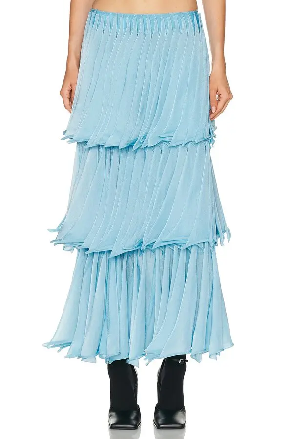 Alaïa Layered Skirt - Bleu Glacier