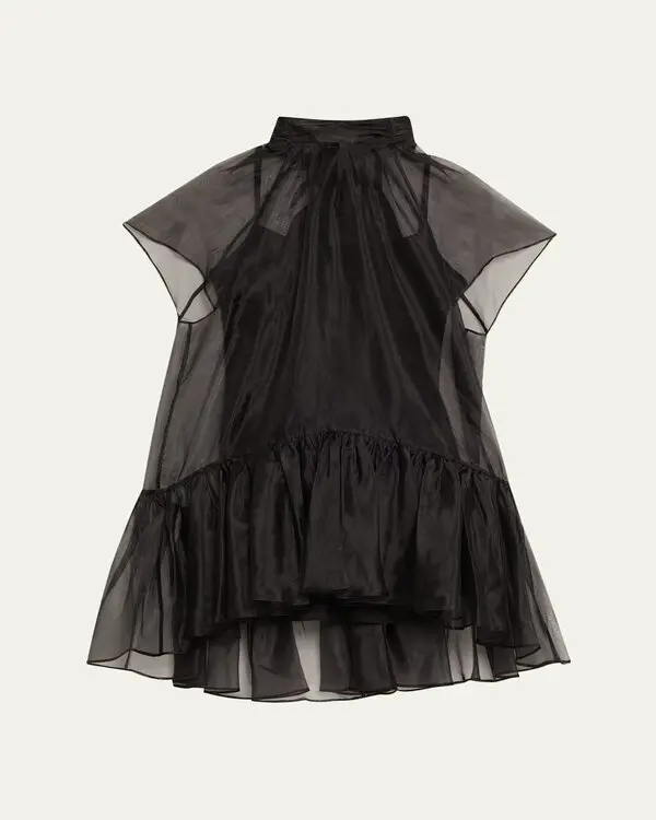 Simkhai Beaux Organza Mini Dress - Black