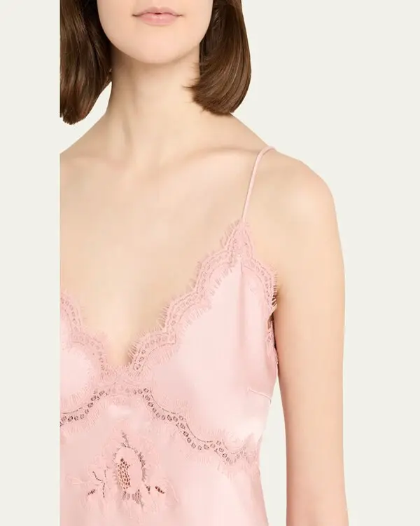 LoveShackFancy Evony Satin Crepe Top
