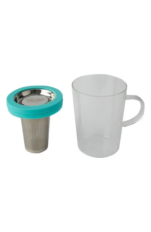 FORTNUM & MASON Eau De Nil Glass Infuser Mug