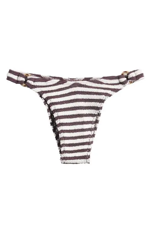 Bond Eye Side Ring Bikini Bottoms - Sable Dot Stripe