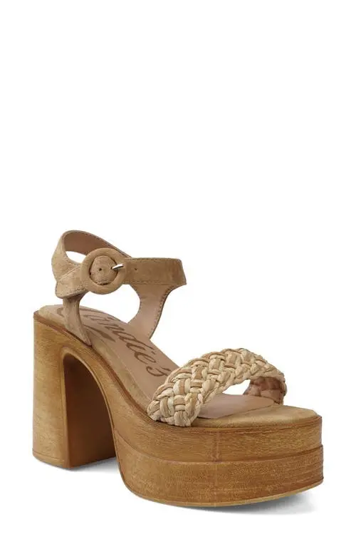 CANDIE'S Zaide Platform Sandals - Natural Leather