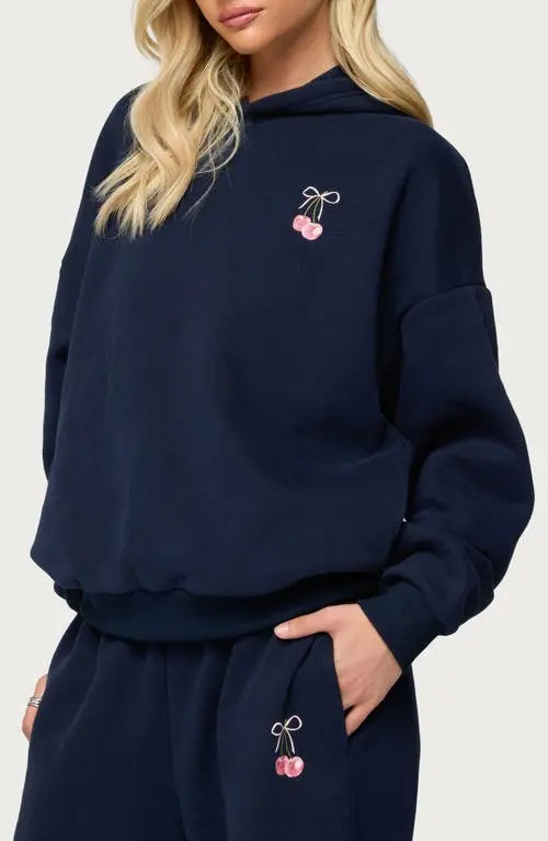 EDIKTED Graphic Hoodie With Dropped Shoulders