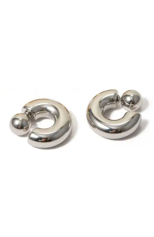 MACRAE & CO. Two-way Hoop Earrings - Silver