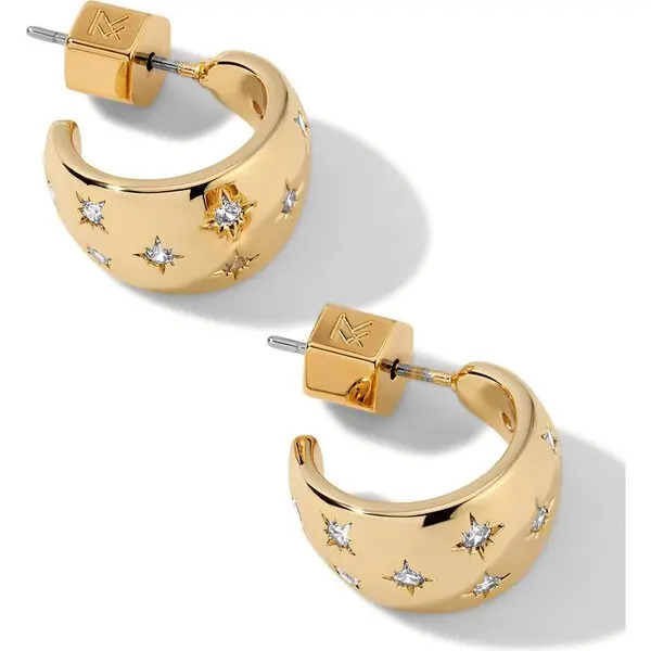MIRANDA FRYE Lunette Hoop Earrings - Gold
