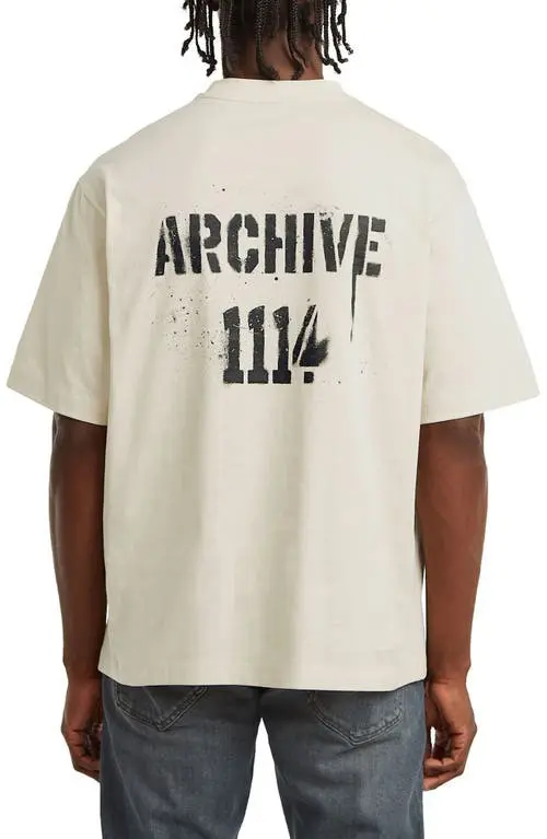 G-star Raw Sprayed 89 Boxy Organic Cotton Graphic T-shirt - Whitebait