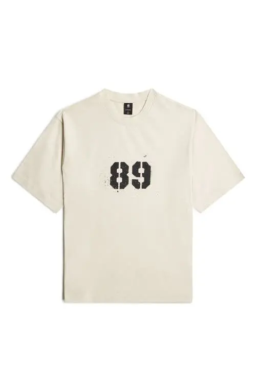 G-star Raw Sprayed 89 Boxy Organic Cotton Graphic T-shirt - Whitebait