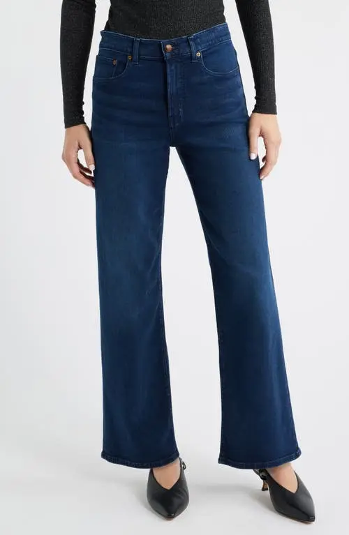 Madewell Perfect Wide-leg Jeans With Stud Embellishments - Kingston Wash