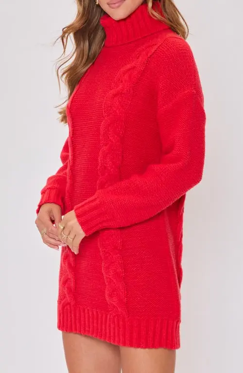 VICI Olivia Turtleneck Long Sleeve Mini Sweater Dress