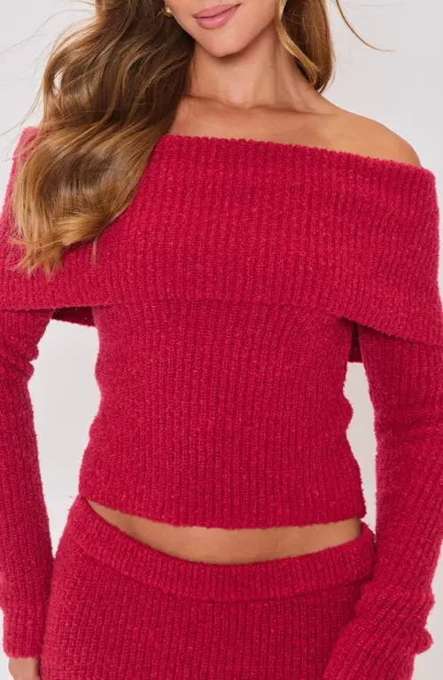 VICI Off-the-shoulder Cropped Sweater