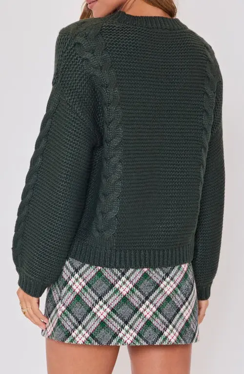VICI Pinecrest Cable Stitch Crewneck Sweater