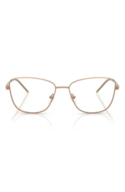 Emporio Armani 53mm Irregular Optical Glasses - Matte Tundra/demo Lens