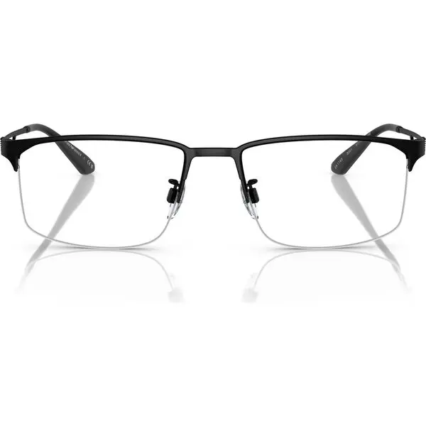 Emporio Armani 57mm Pillow Optical Glasses - Matte Black/demo Lens