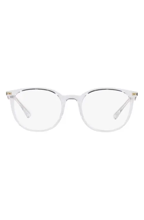 Emporio Armani 52mm Phantos Optical Glasses - Shiny Crystal/demo Lens