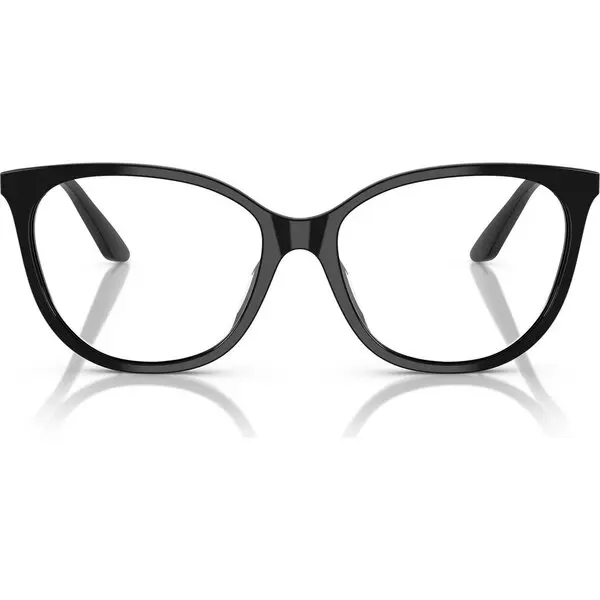 Emporio Armani 53mm Cat Eye Optical Glasses - Shiny Black/demo Lens