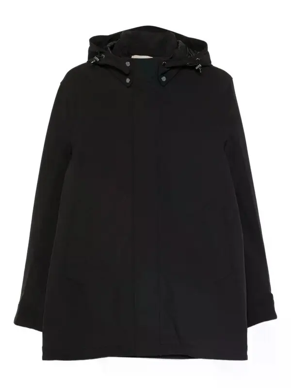 Woolrich Hooded Coat - Black