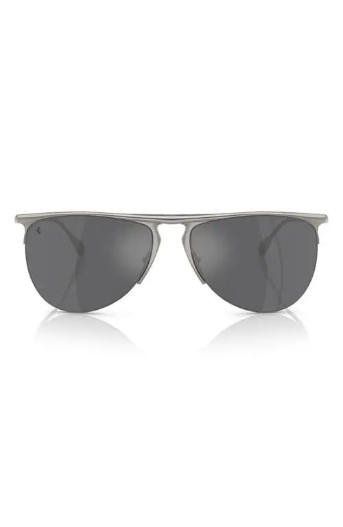 SCUDERIA FERRARI 59mm Pilot Sunglasses - Gunmetal/mirror Silver