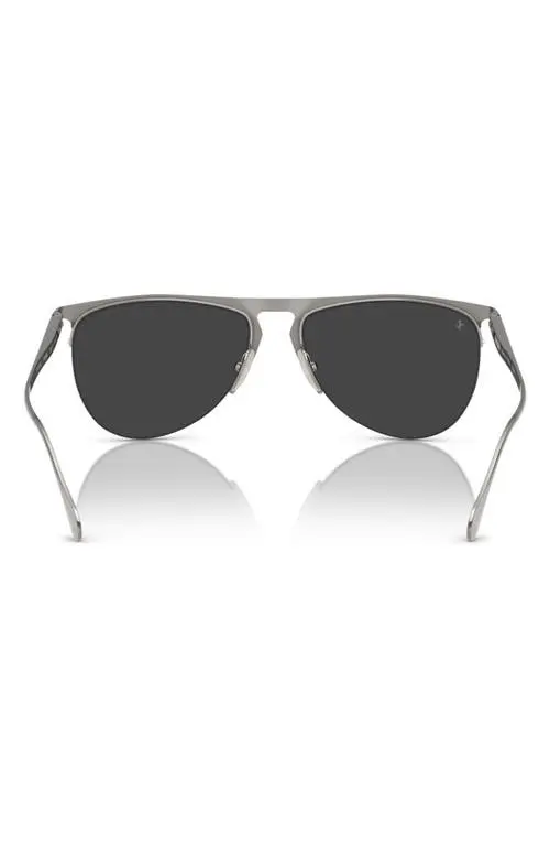 SCUDERIA FERRARI 59mm Pilot Sunglasses - Gunmetal/mirror Silver