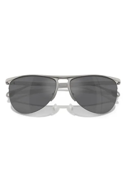 SCUDERIA FERRARI 59mm Pilot Sunglasses - Gunmetal/mirror Silver