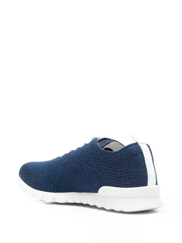 Kiton Fitted Knitted Sneakers - Blue
