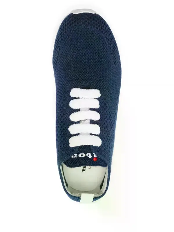 Kiton Fitted Knitted Sneakers - Blue