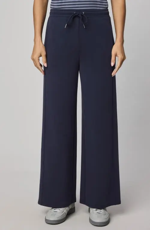 Splendid Scubasoft Wide Leg Drawstring Pants - Navy Blue