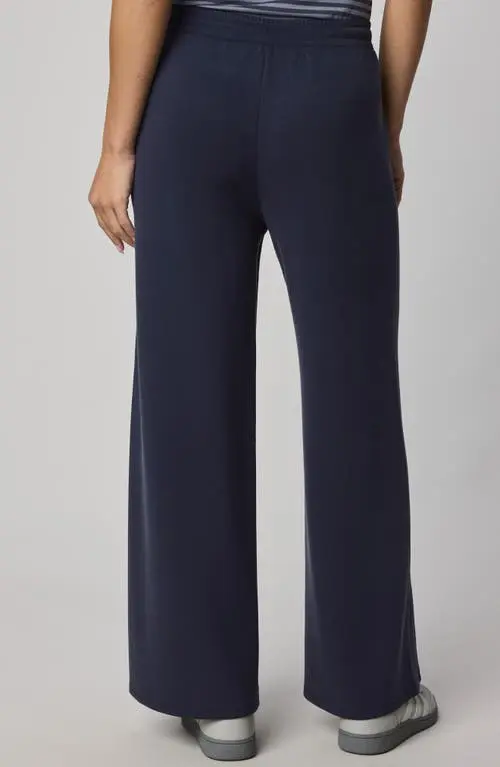 Splendid Scubasoft Wide Leg Drawstring Pants - Navy Blue