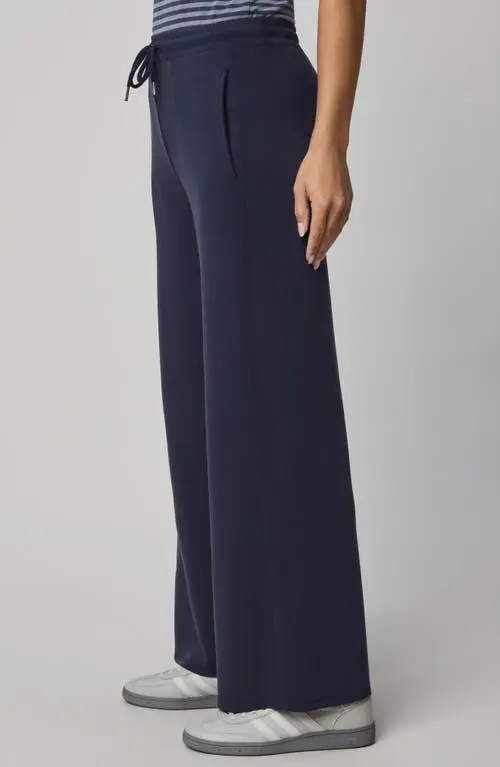 Splendid Scubasoft Wide Leg Drawstring Pants - Navy Blue