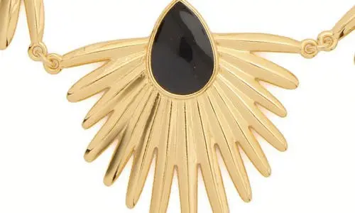 ST. MORAN Onyx Deco Statement Necklace