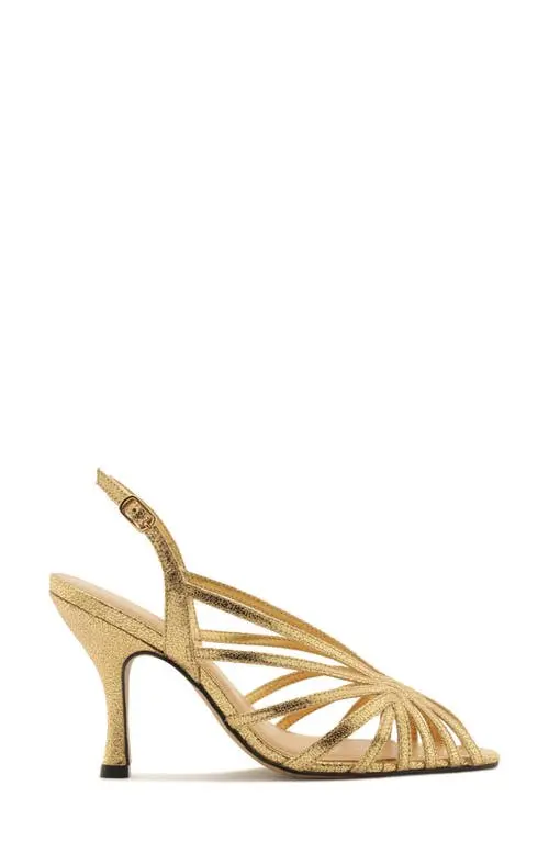 AREZZO Lucia Slingback Sandal - Ouro