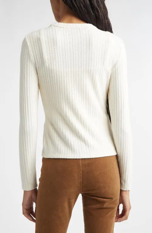 Veronica Beard Lira Textured Cardigan - Ecru