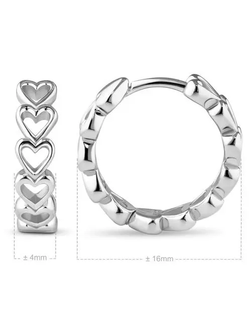 DEVATA Open Heart Hoop Earrings