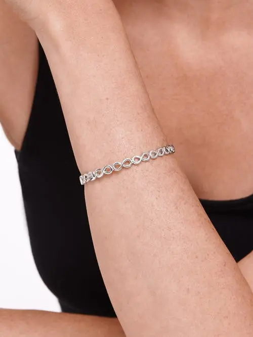 DEVATA Infinity Bangle Bracelet