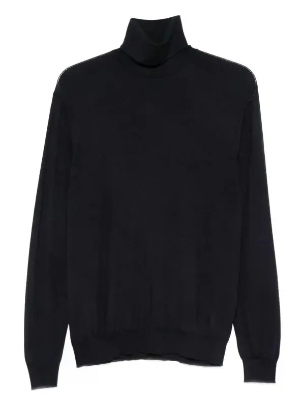 Malo Roll-neck Sweater - Black