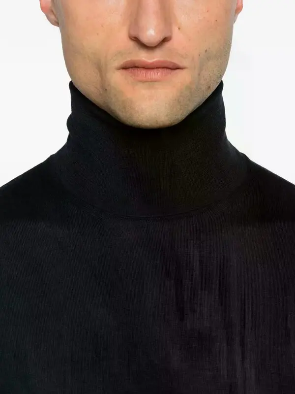 Malo Roll-neck Sweater - Black