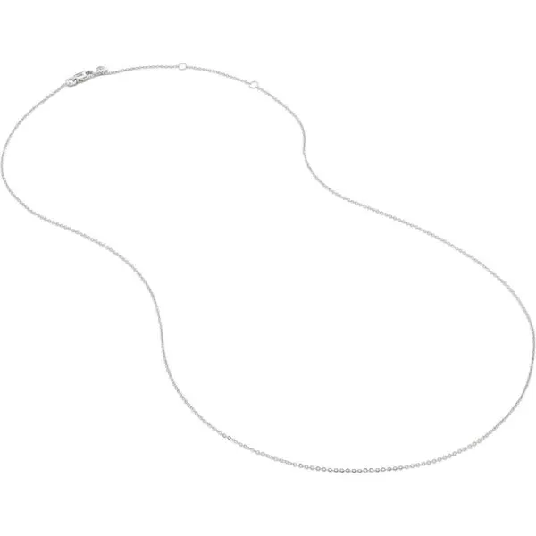 Monica Vinader Super Fine Chain Necklace - 14kt Solid White Gold